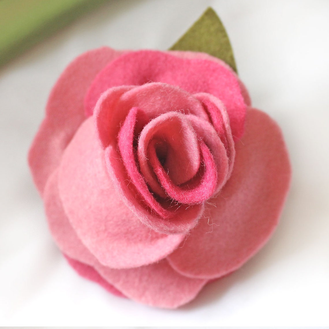 Pink Rose Felt Brooch English Rose Brooch Corsage in Dark and - Etsy