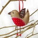 Robin Christmas Tree Decoration, Hygge Inspired Holiday Decor, Felt ...