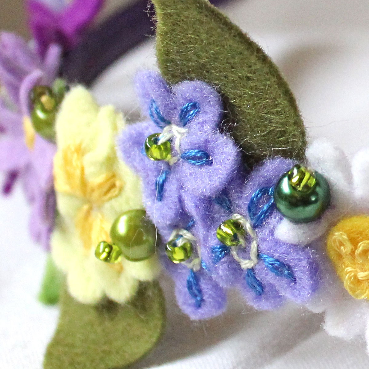 Felt Head Band Spring Flower Headpiece Bridesmaid Hair Band - Etsy