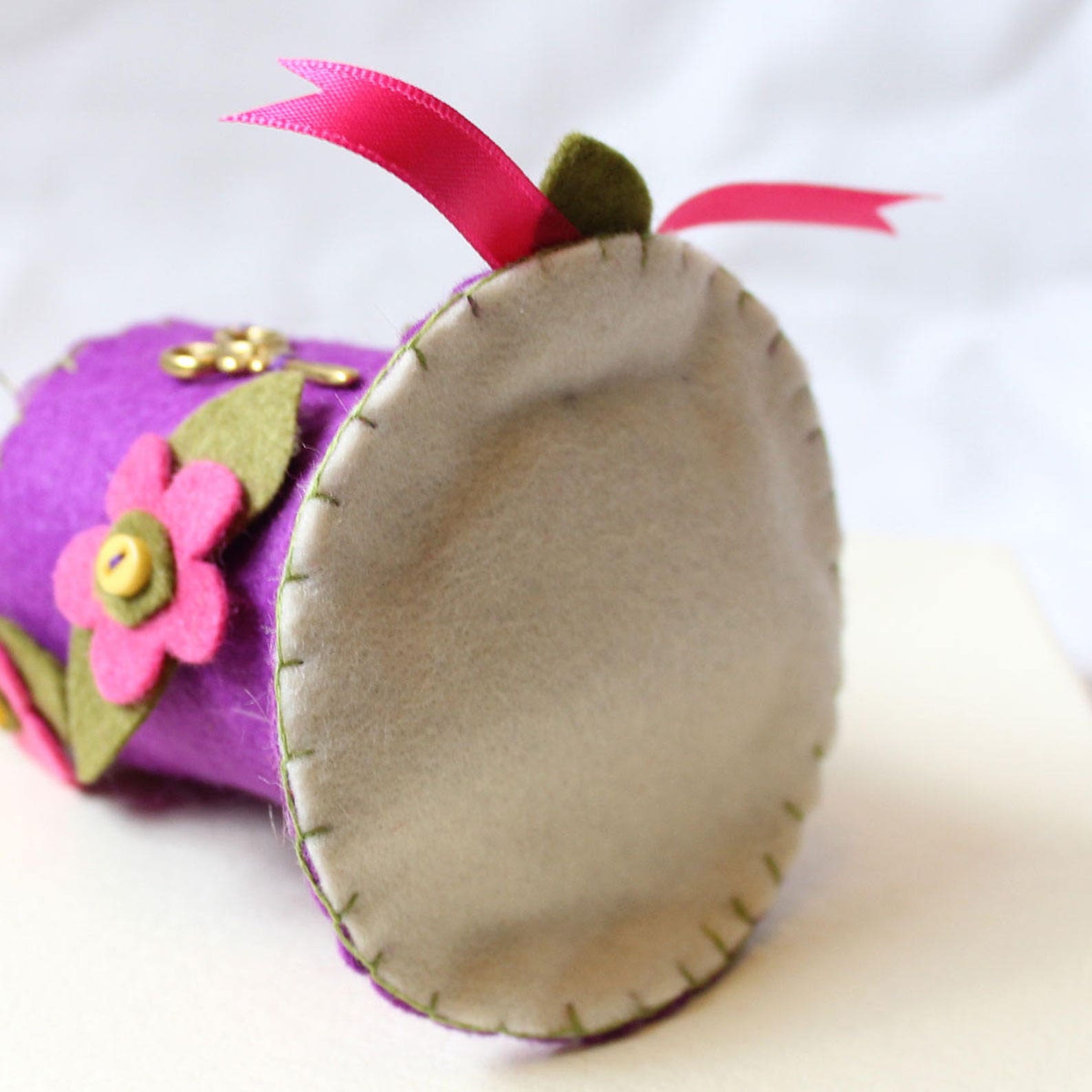 Handmade Felt Pincushion Purple and Pink Pin Cushion - Etsy UK