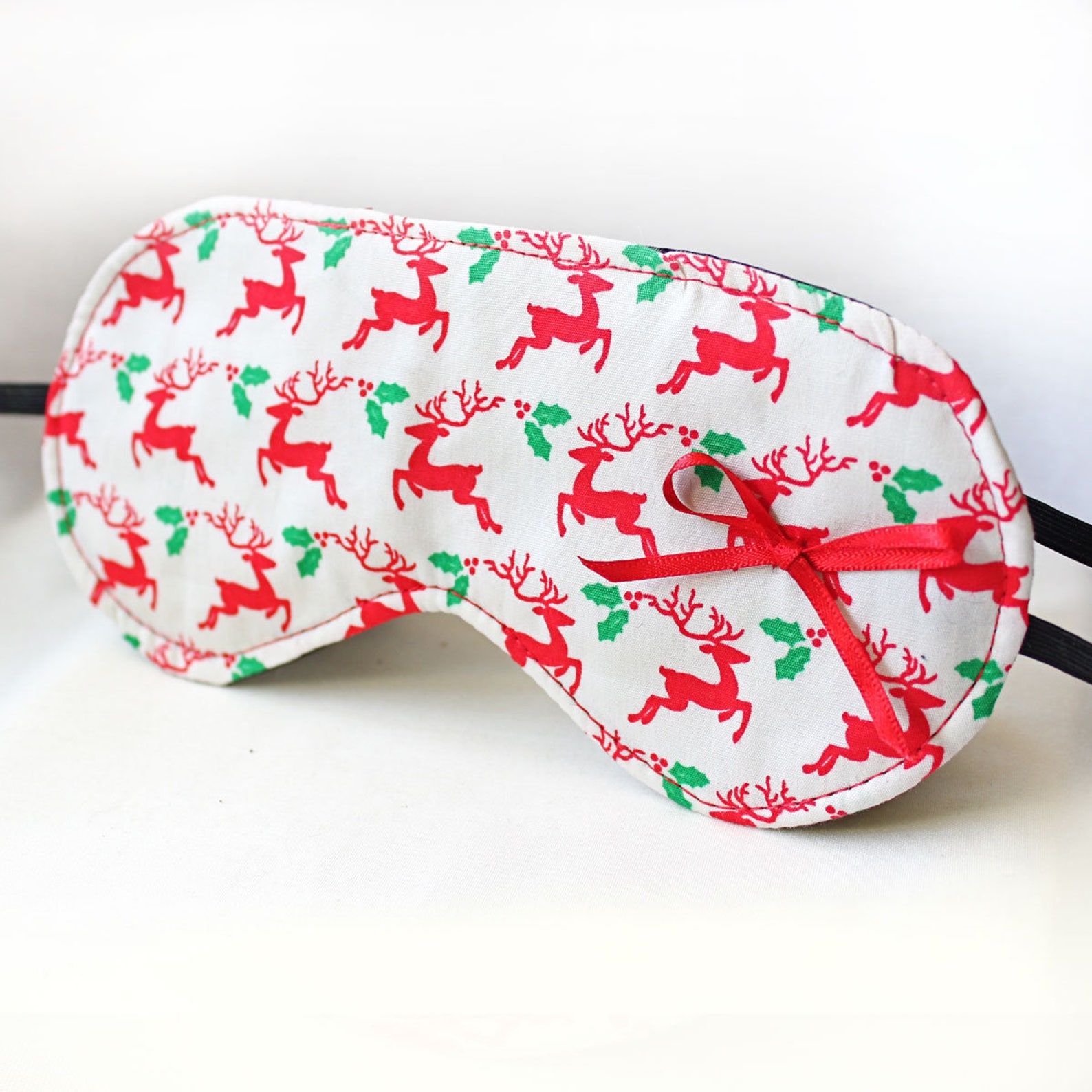 Cute Christmas Reindeer Sleep Mask Festive Eye Mask in Deer - Etsy