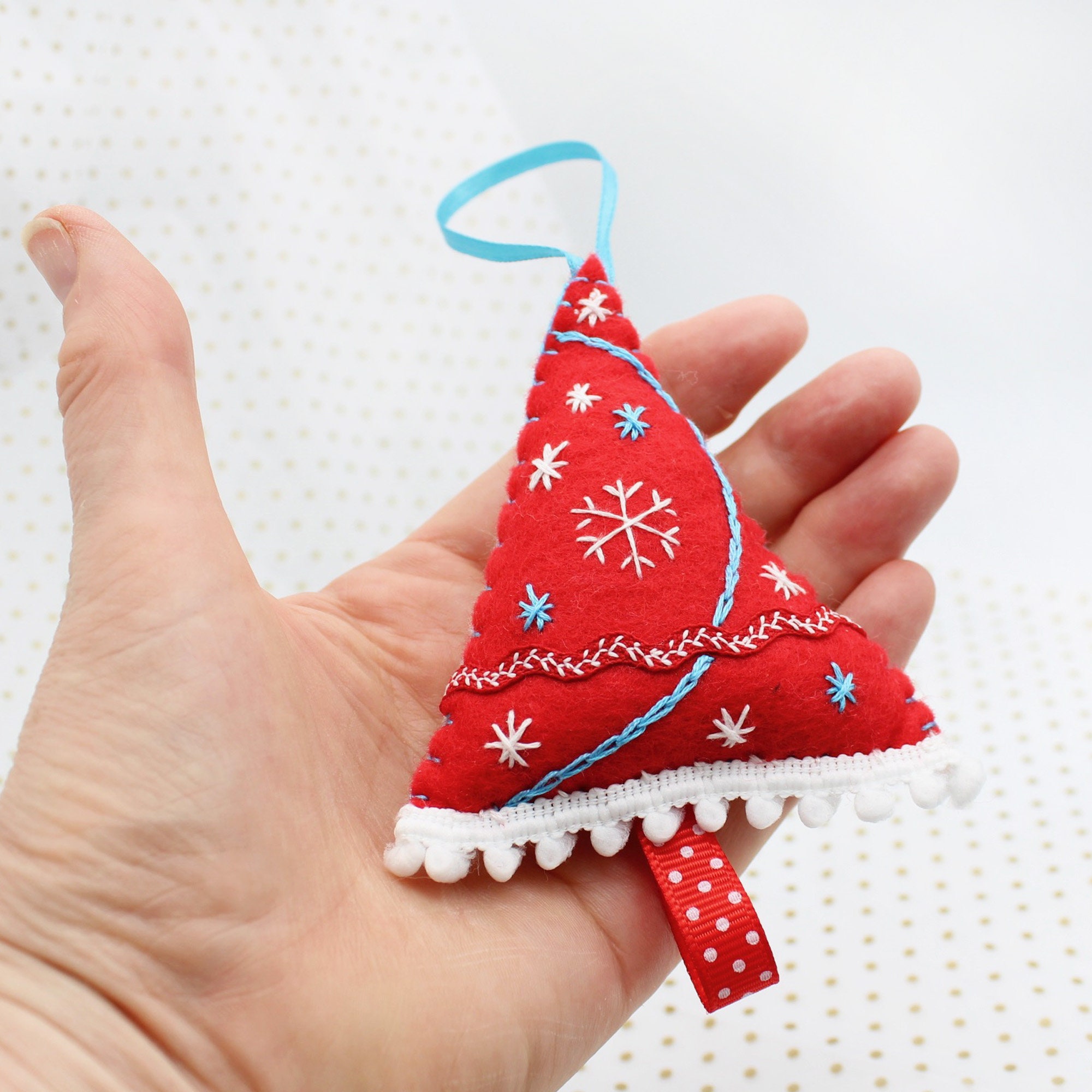 Felt Christmas Tree Decoration, Handcrafted Holiday Decor in ...