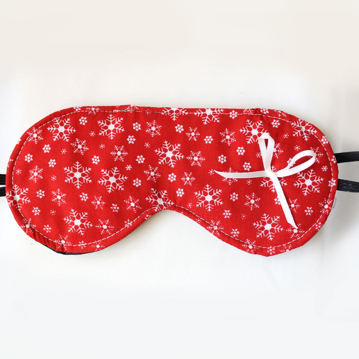 Christmas Eve Sleep Mask Red Fabric Eye Mask with White | Etsy