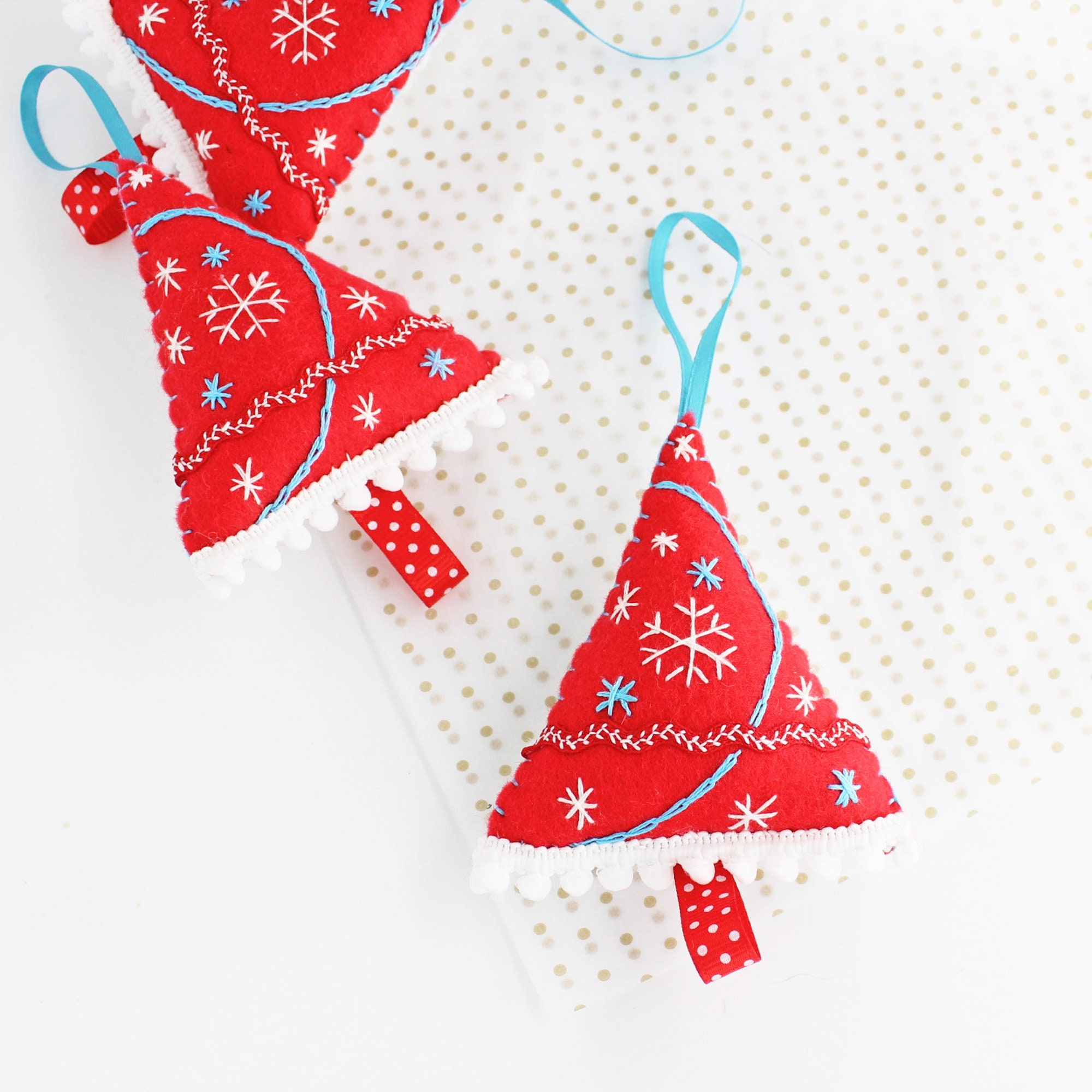 Felt Christmas Tree Decoration, Handcrafted Holiday Decor in ...