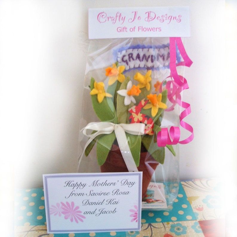 Friendship Gift Personalized Floral Arrangement Felt Flower - Etsy