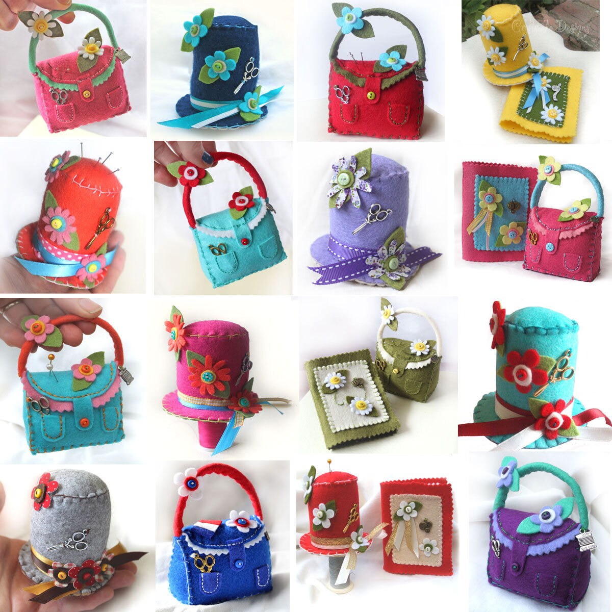 Handmade Felt Pincushion Purple and Pink Pin Cushion - Etsy UK