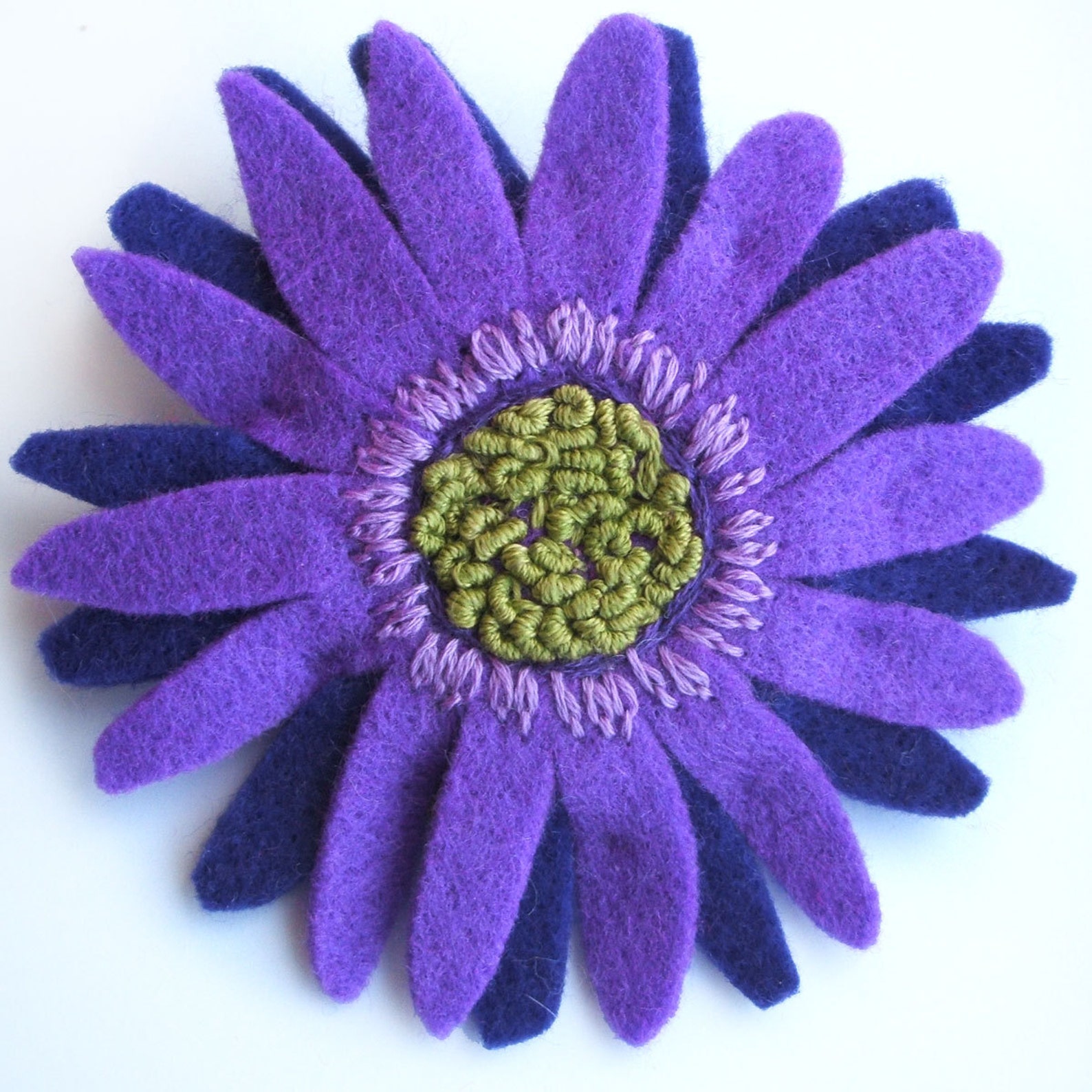 Purple Flower Brooch Large Gerbera Brooch African Daisy Felt - Etsy UK