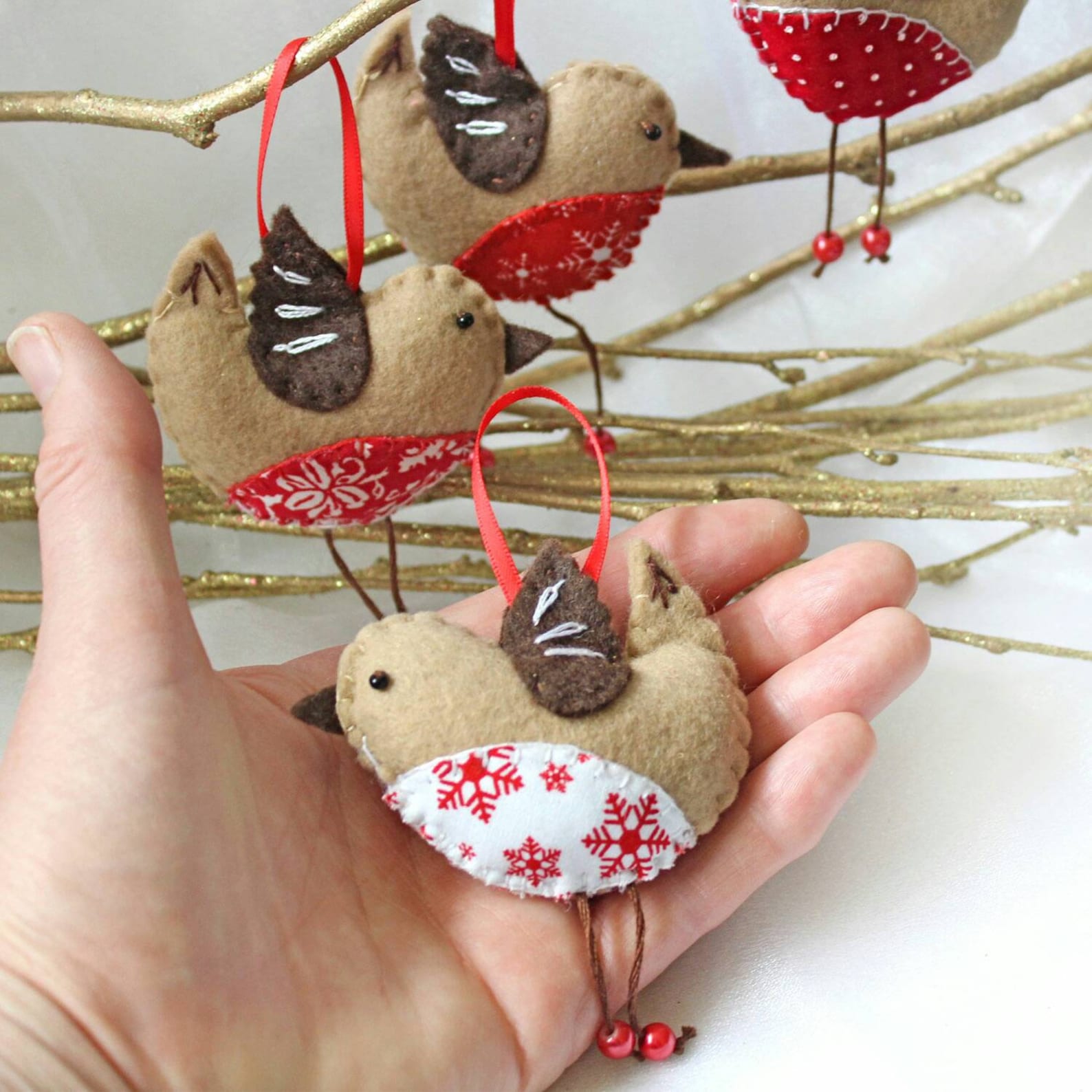 Robin Christmas Tree Decoration Hygge Inspired Holiday Decor - Etsy