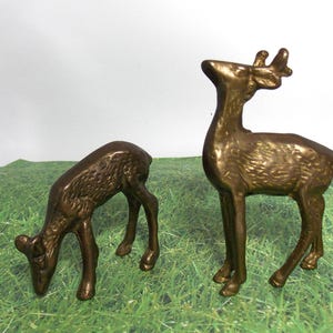 Vintage Pair of Brass Deer Buck and Doe Figurines - Etsy