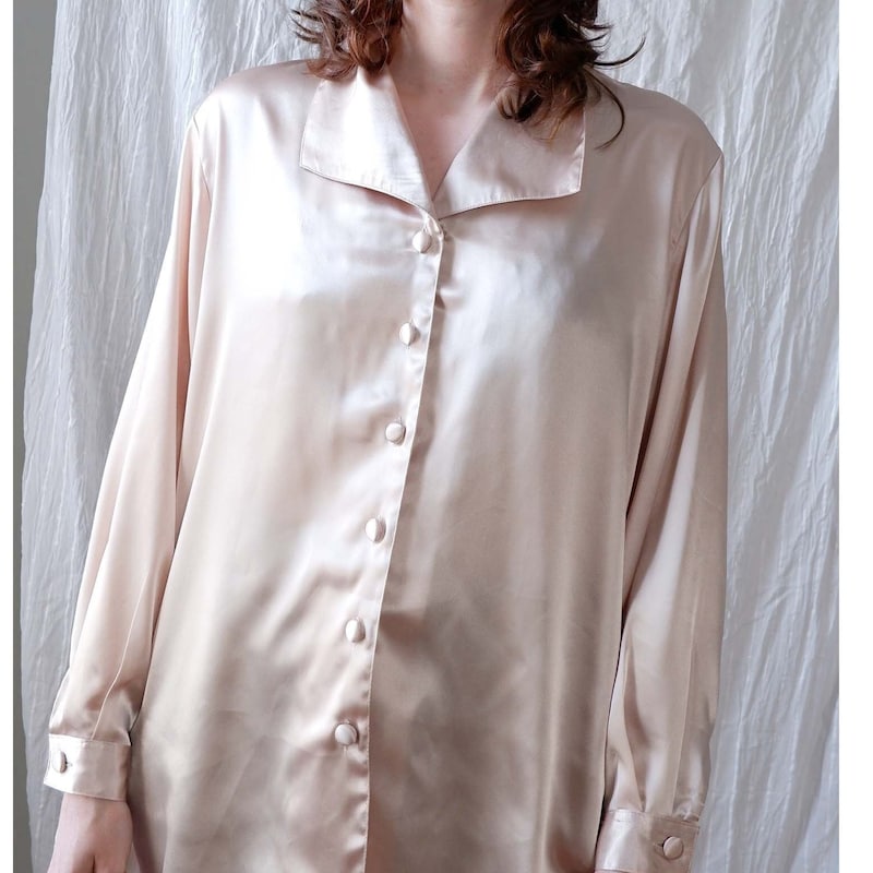 Gold Satin Blouse - Etsy