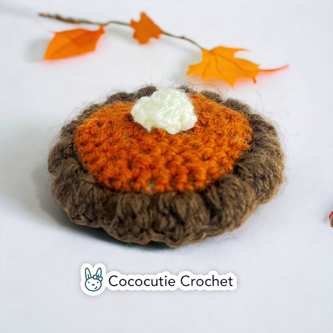 Mini Pumpkin Pie - Crochet Fall Decor - Crochet Play Food - Fall Plush ...