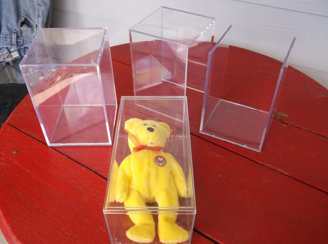 Vintage Plastic Display Case: Cubbie Cube or Sliding Box. Beanie Baby ...
