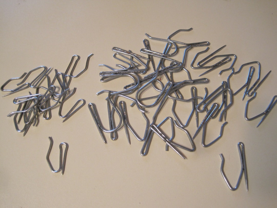 Vintage Drapery Pleat Pins. Quik Hooks; Curtain Tape Hooks. Pinch Pleat ...