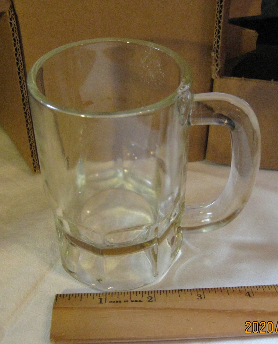 Vintage Root Beer Glass Mug; Soda Fountain Mug, Clear Glass, No Writing ...