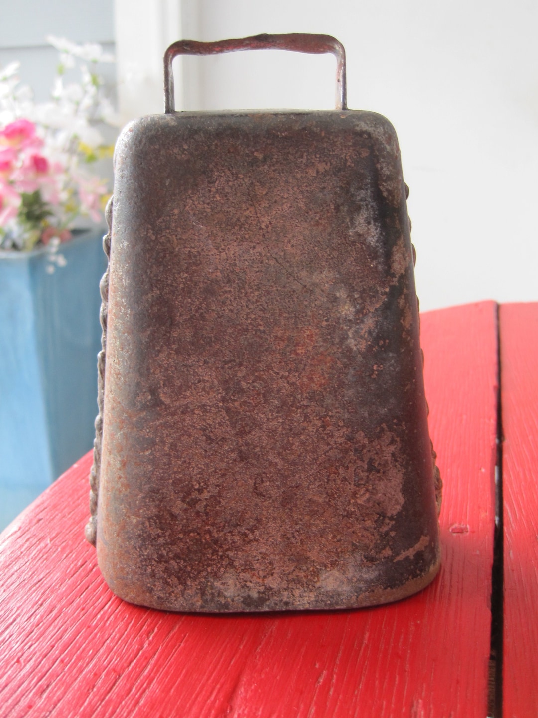 Antique Rare Old Rustic Cow Bell. Large Authentic Metal Cowbell W ...