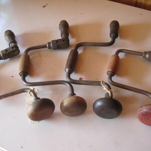 Vintage Ratcheting Bit Brace: Hand Crank Carpenter Drill - Etsy
