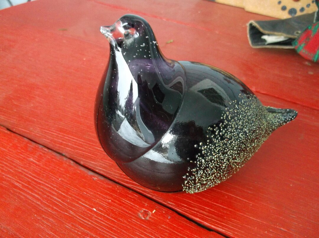 Vintage Finnish Glass Bird Sculpture: Lasilandia Finland Hand Made ...