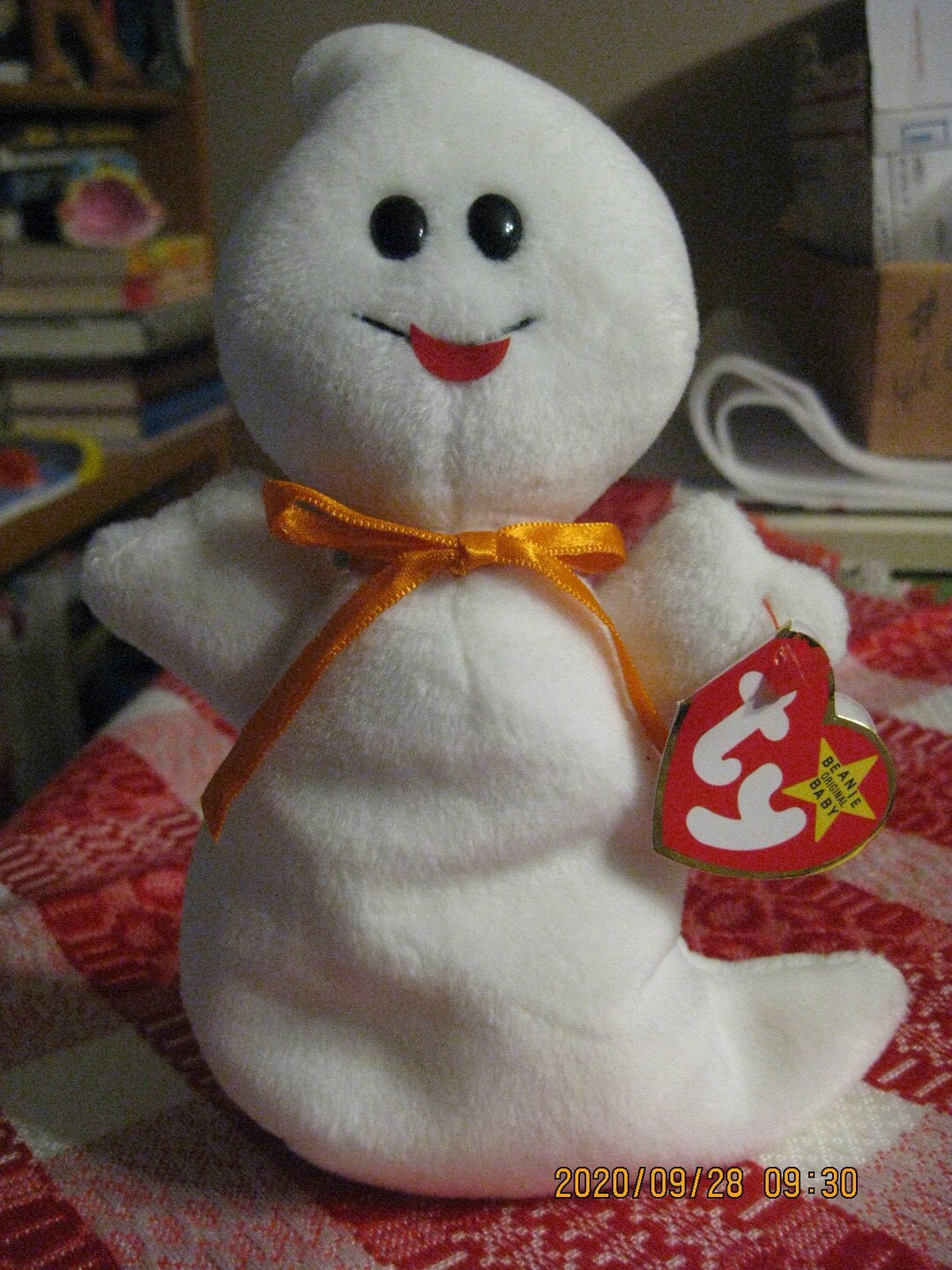 Vintage 1995 Ty Beanie Baby Spooky Ghost: Collectible Errors, PVC ...