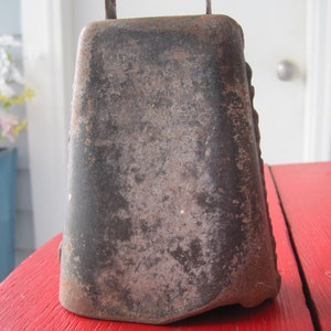 Antique Rare Old Rustic Cow Bell. Large Authentic Metal Cowbell W ...