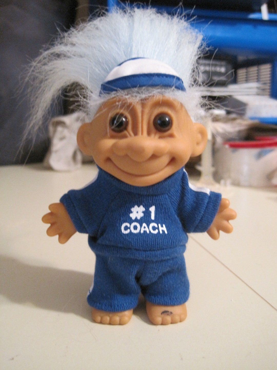 Vintage #1 Coach Troll Doll: Russ Figurine in Blue Tracksuit (4.5") - Etsy