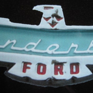 Vintage 1955 Ford Thunderbird License Plate Frame. Chrome T Bird Logo ...