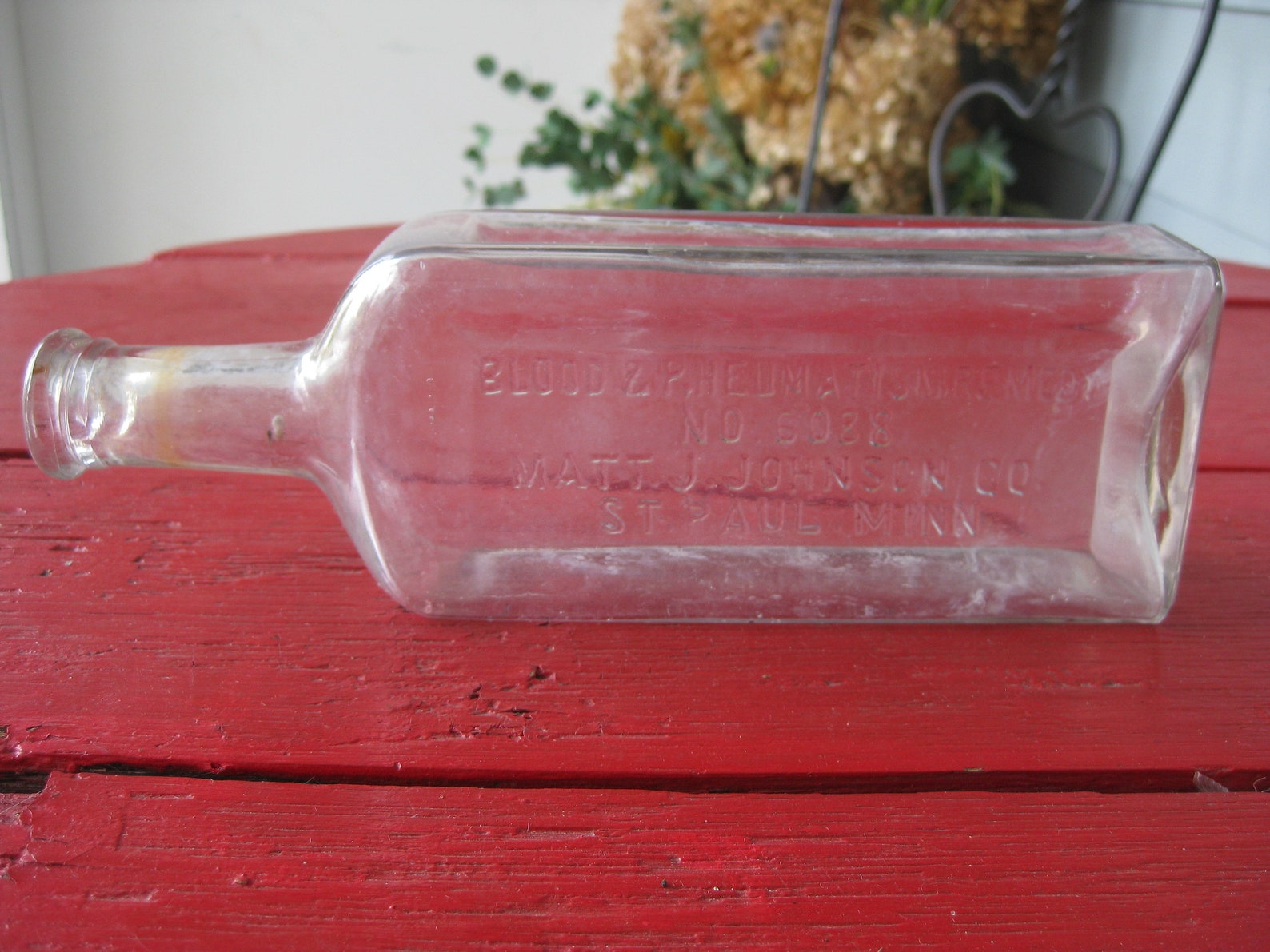 Antique Apothecary Medicine Jar Blood & Rheumatism Remedy No 6088. St ...