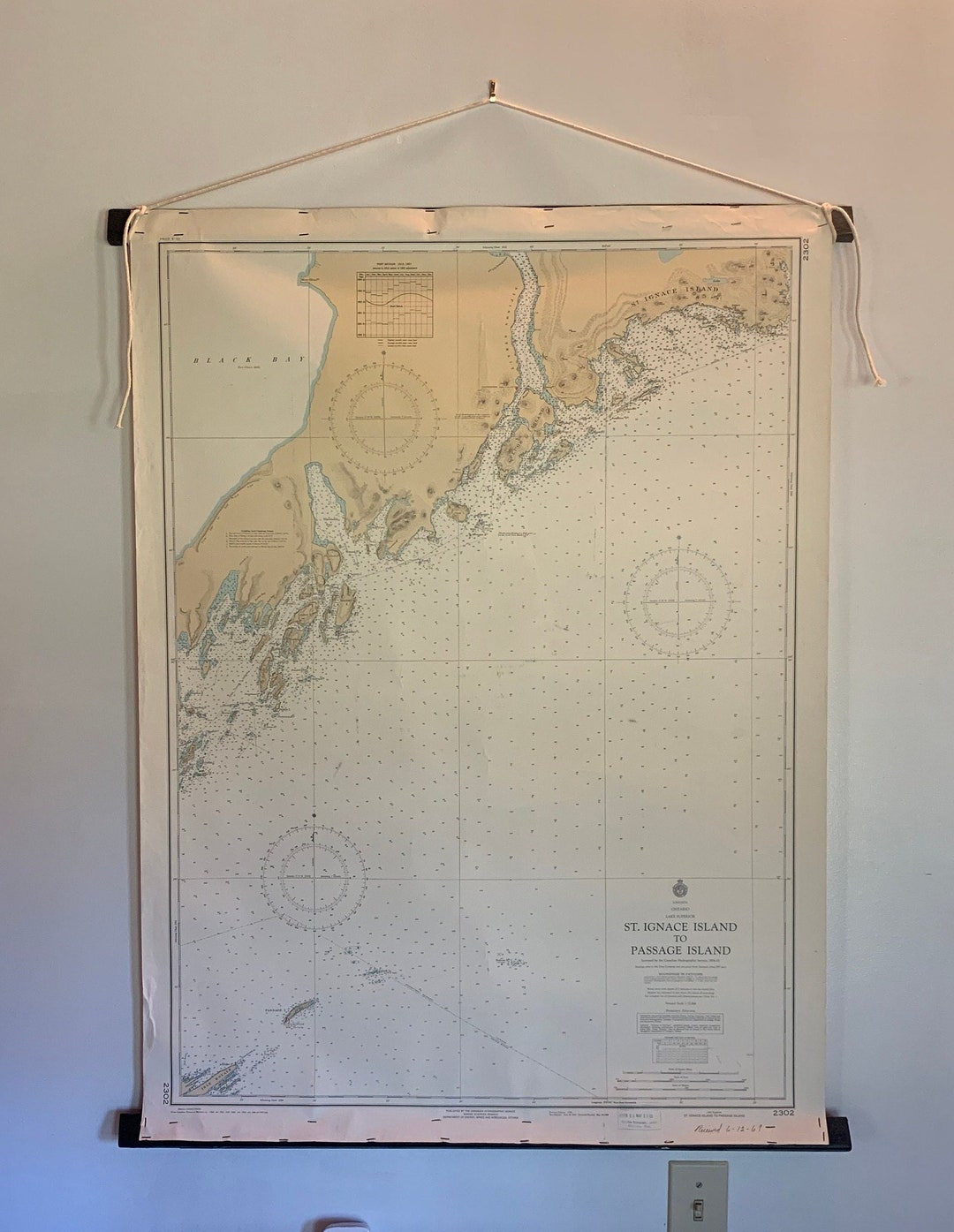 1968 Lake Superior Nautical Map: St. Ignace Island, Ontario Canada - Etsy