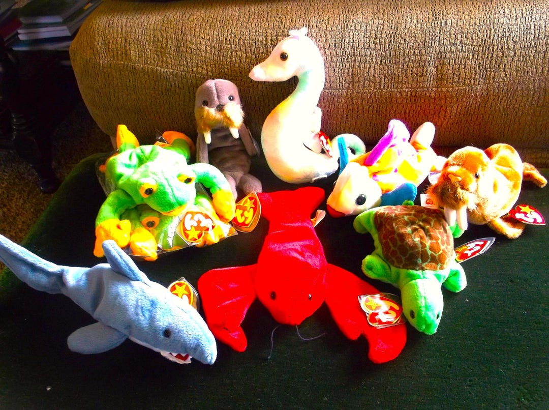 Vintage Ty Beanie Babies: Water Creature Collectible Plush Toys - Etsy