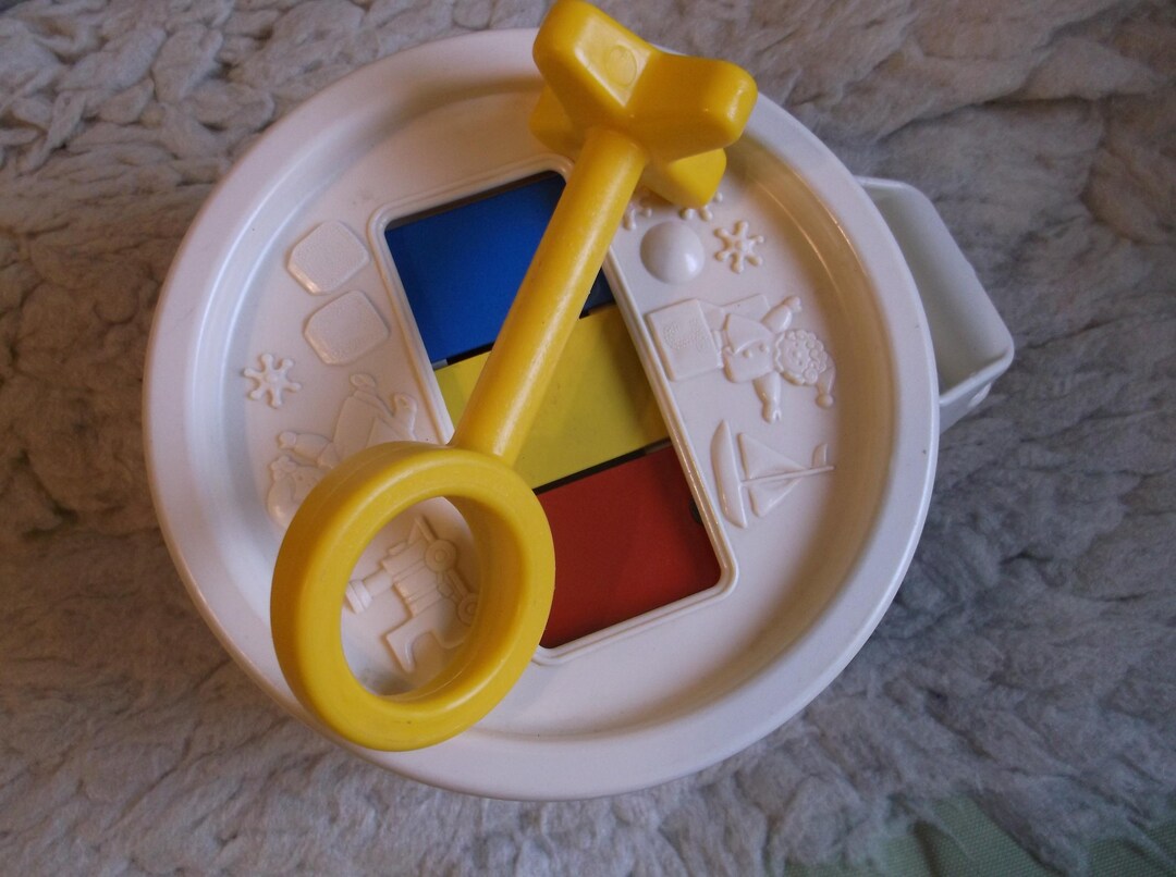 Vintage Fisher Price Musical Drum. Round Drum, Xylophone With Pounding ...