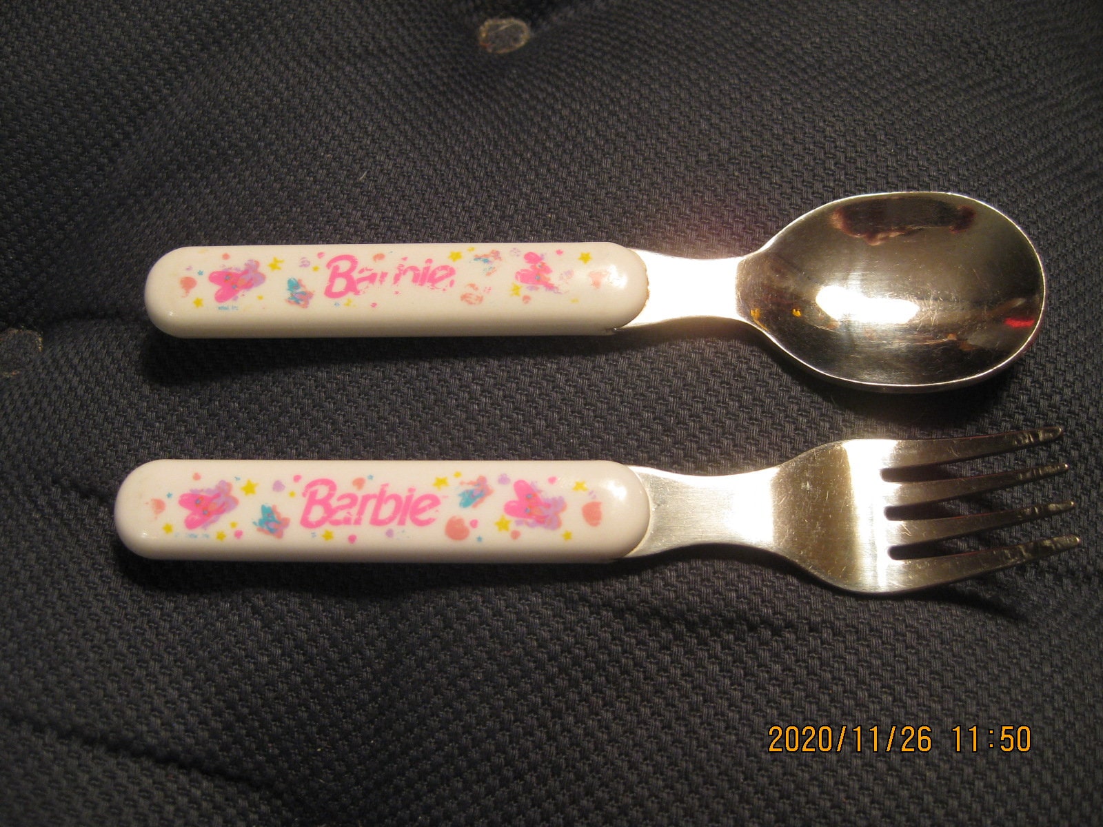 Barbie spoon and fork set child's dining flatware | Etsy