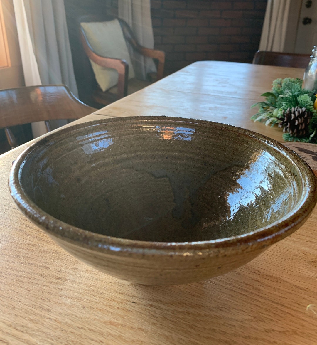 Vintage Hand Thrown Pottery Bowl, Casserole Dish; Pottery Wheel ...