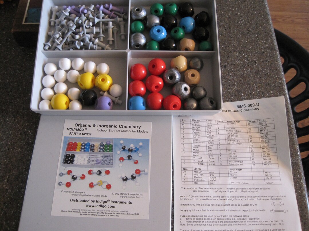 Organic & Inorganic Chemistry. School Student Molecular Model Set ...