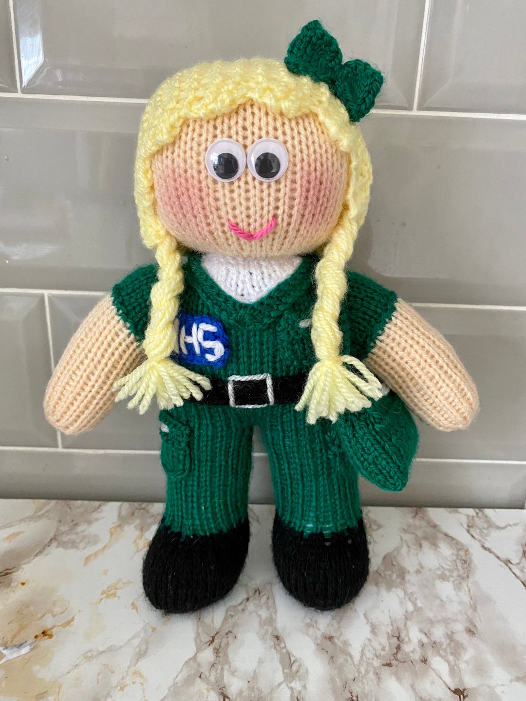 Knitted Paramedic Doll: Handmade Novelty Gift - Etsy
