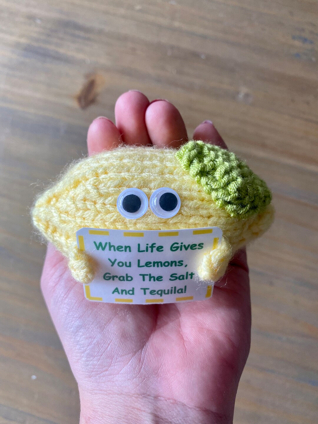 Knitted Lemon Buddy Positive Plush - Funny Unique Gift- Birthday ...