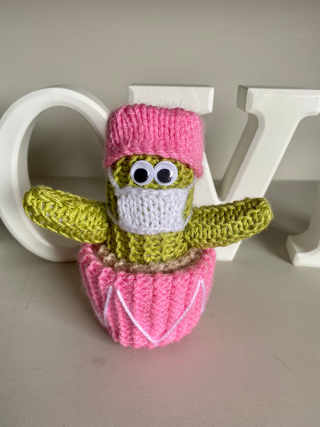 Knitted NHS Cactus: Pink Frontline Hero Gift - Etsy