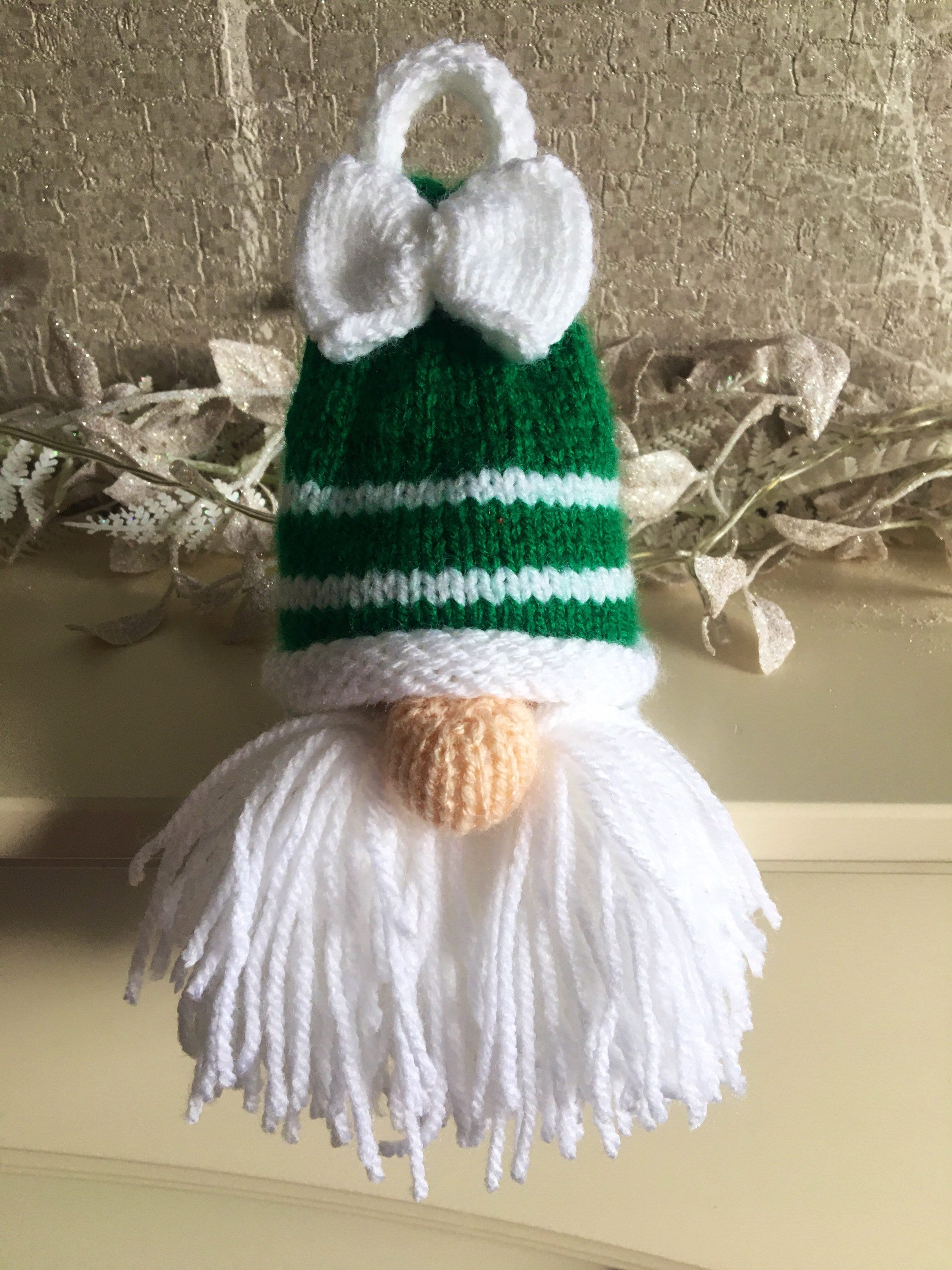 Christmas Gonk Tree Decoration Knitted Gonk Gnome | Etsy