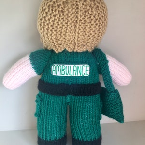 Knitted Paramedic Doll: Handmade Novelty Gift - Etsy