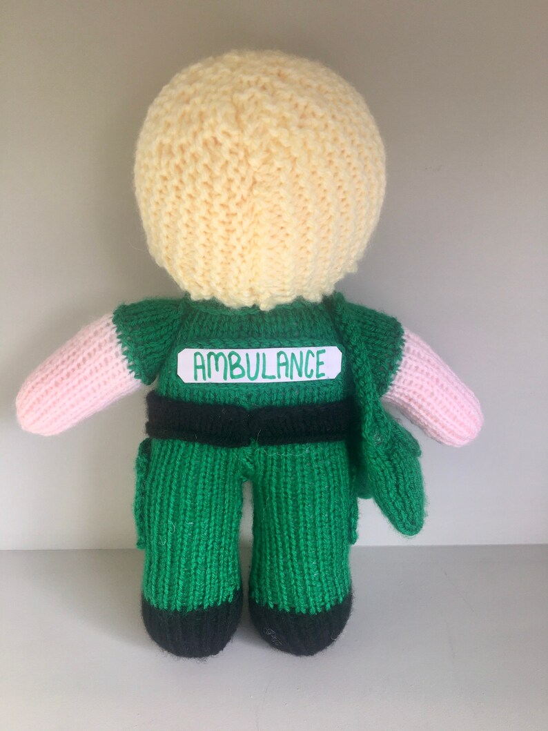 Knitted Paramedic Doll: Handmade Novelty Gift - Etsy UK