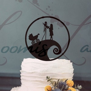 Expecting a Little Nightmare Cake Topper Image - Etsy
