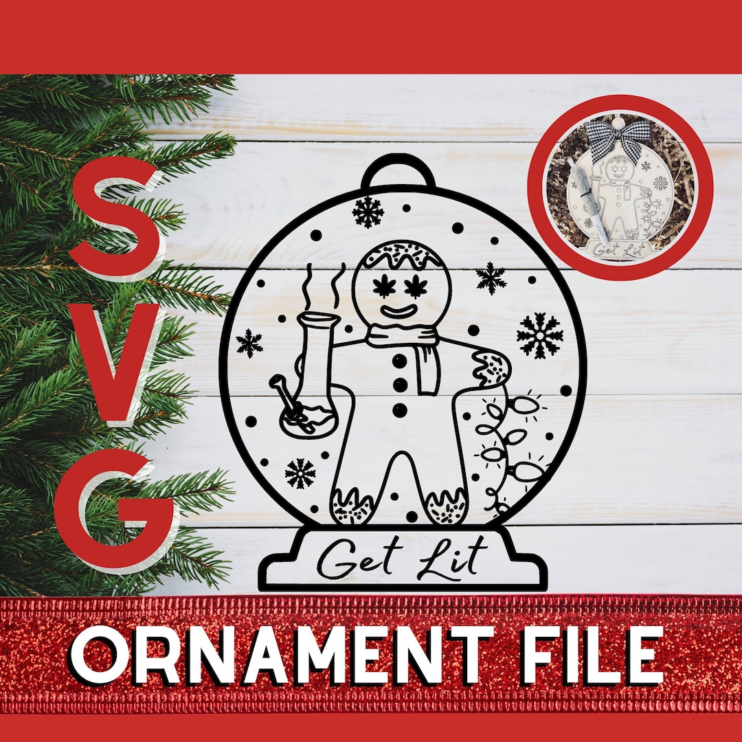 Get Lit Ornament SVG Digital Download - Etsy