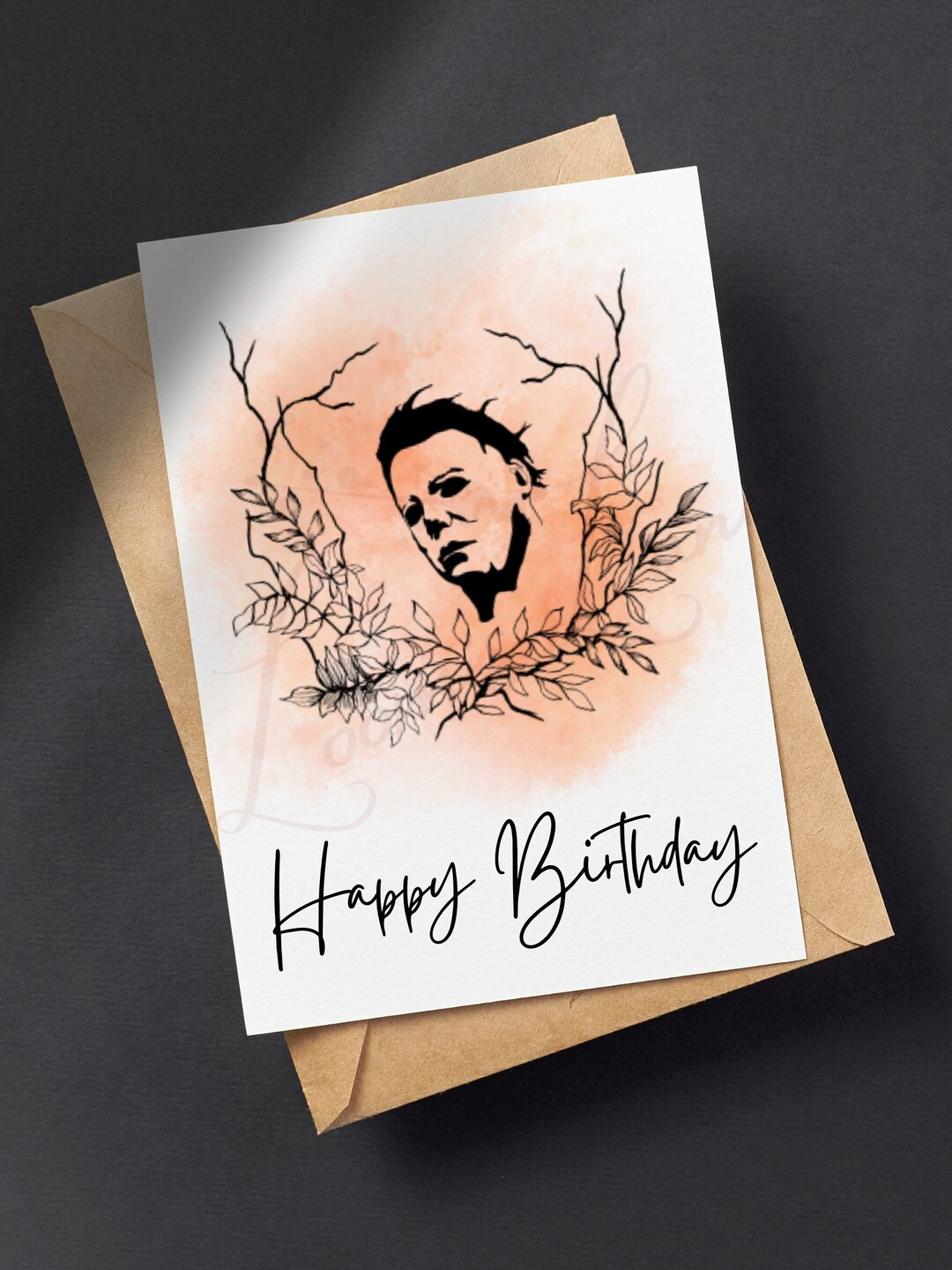 Horror Birthday Card Digital Download PNG - Etsy