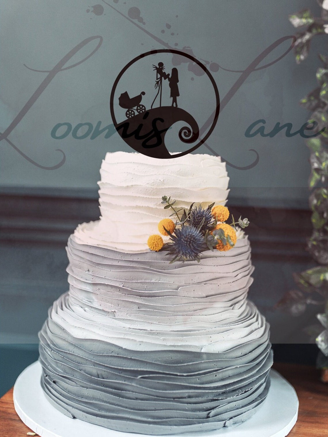 Expecting a Little Nightmare Cake Topper Image - Etsy