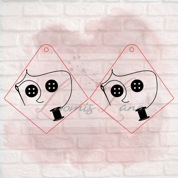 Button Eyes Earring File SVG - Etsy