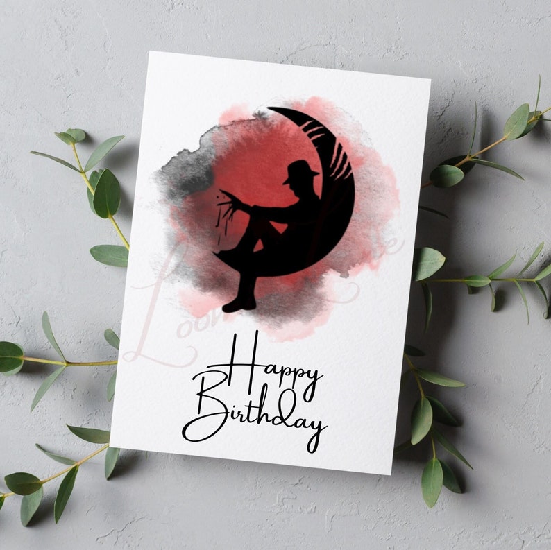 Horror Birthday Card Digital Download PNG - Etsy
