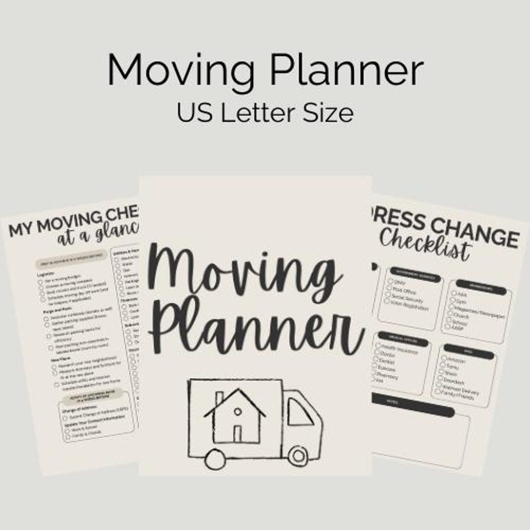 Printable Moving Planner, Digital Moving Planner, Goodnotes Moving ...