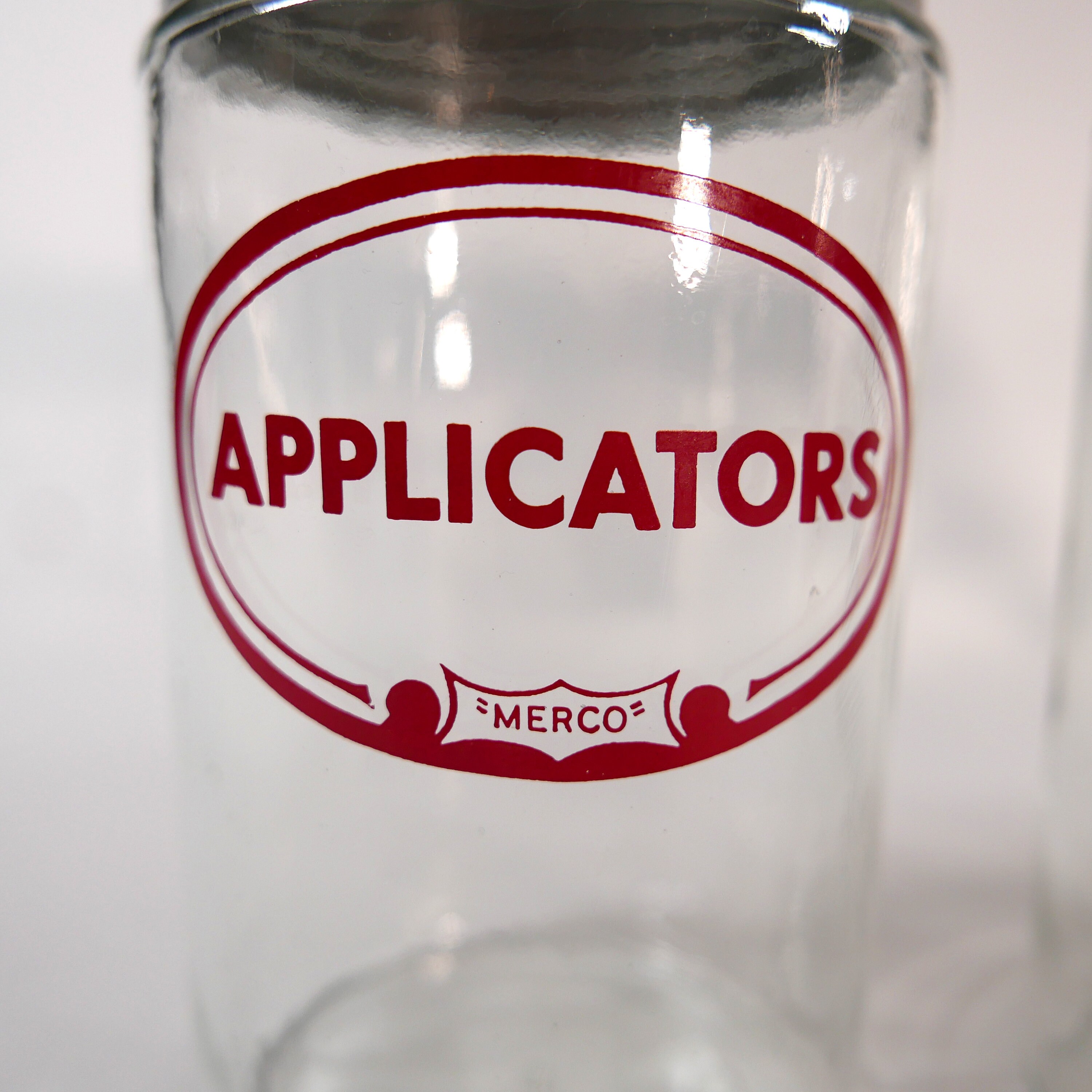 Vintage Merco Medical Supply Glass Jar/canister With Stainless Steel ...