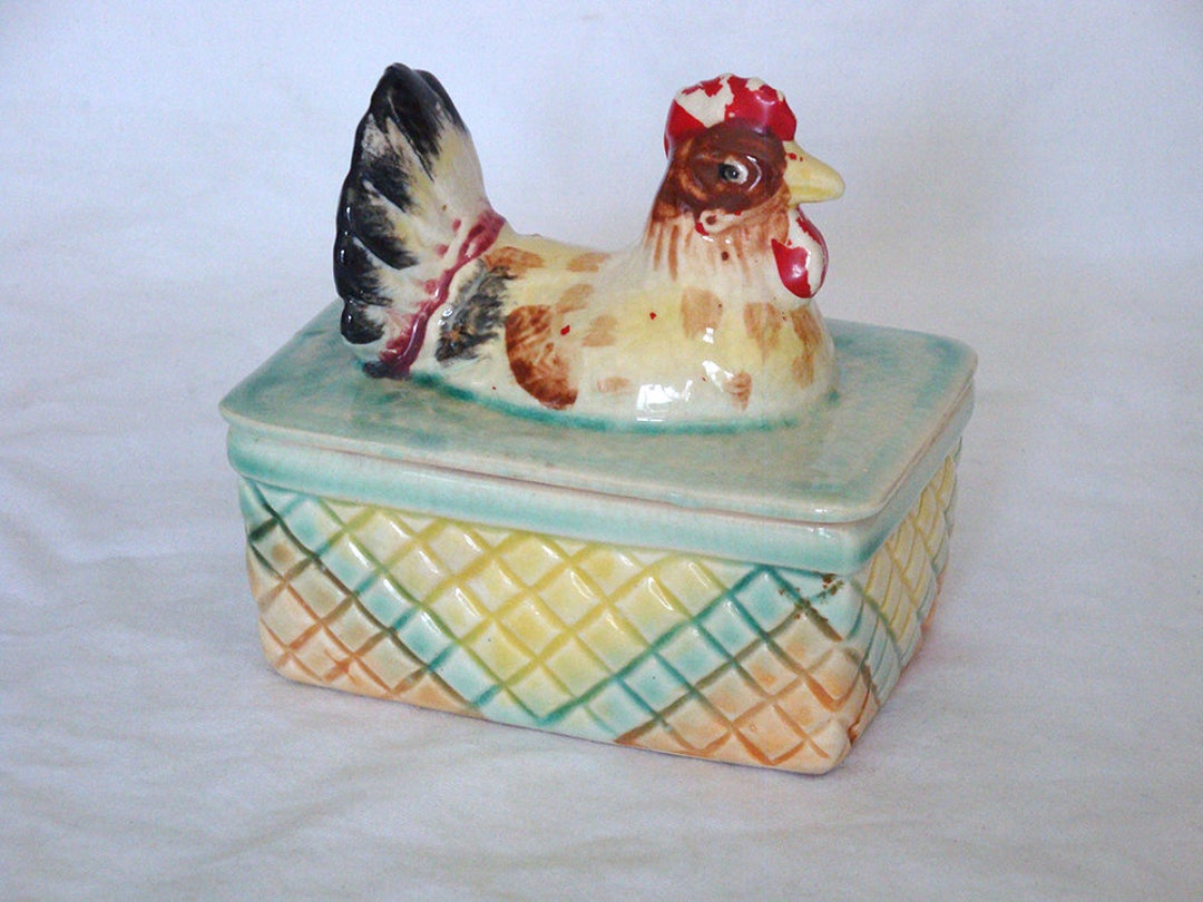 Vintage Fine Bone China Shafford Trinket Box With Rooster Lid - Japan ...