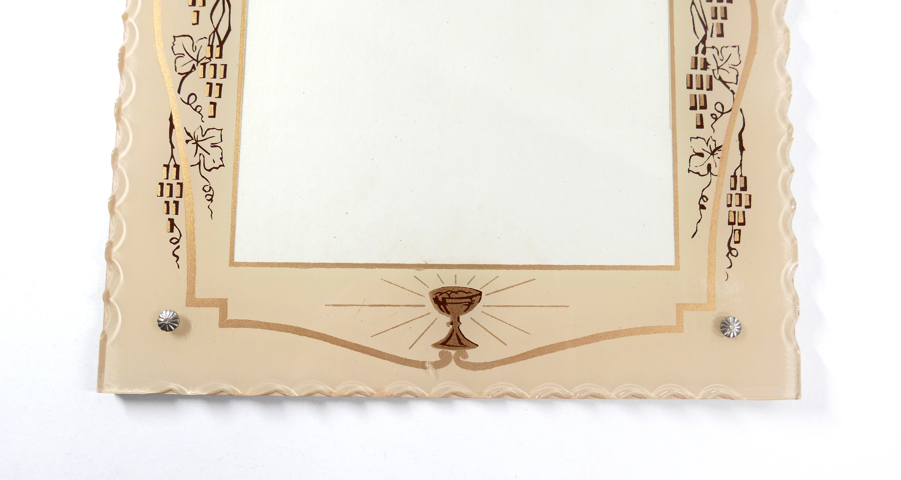 Vintage Reverse Painting Glass Religious Picture/photo Frame With ...