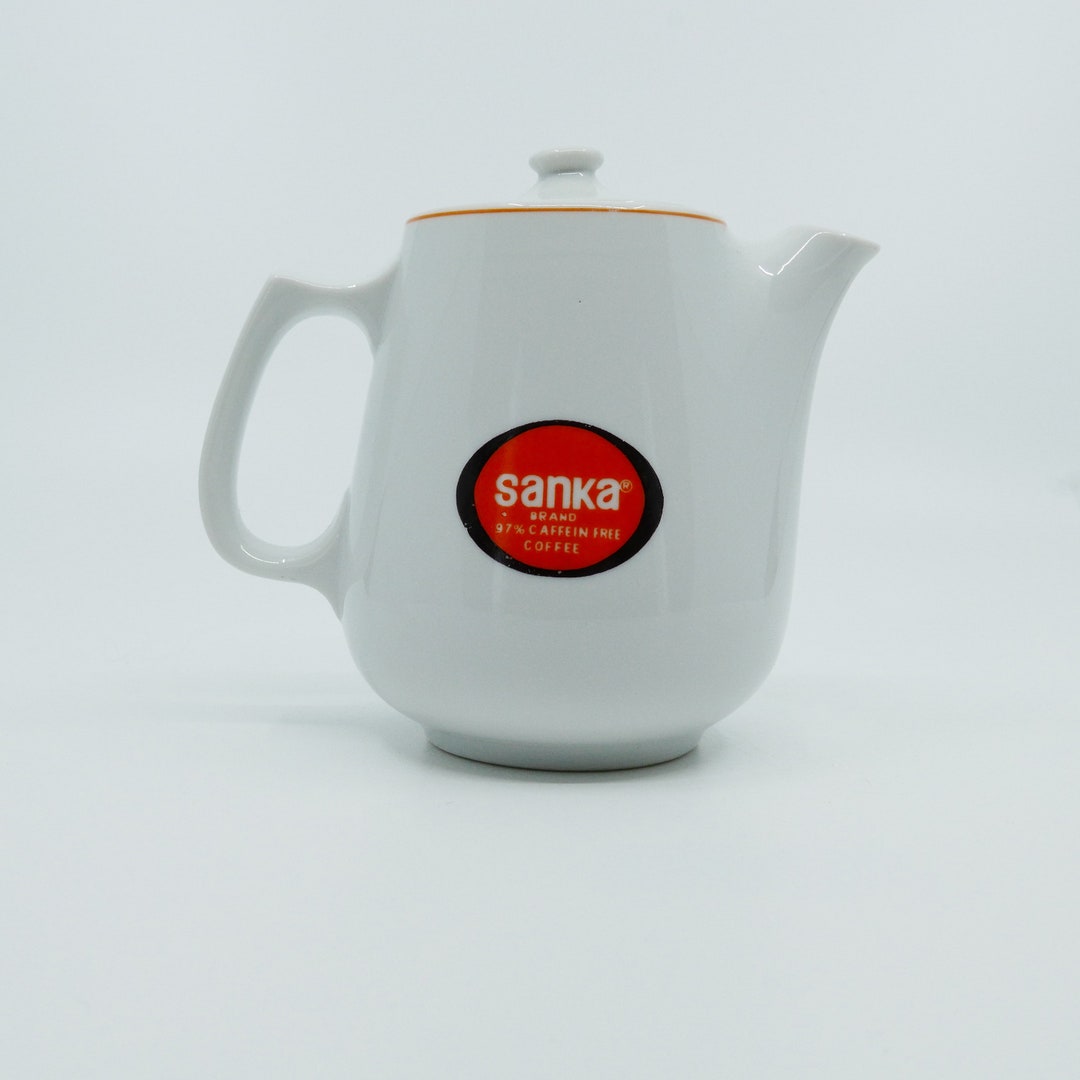 Vintage Ceramic Sanka Individual Single Serve Promotional Coffee Pot ...