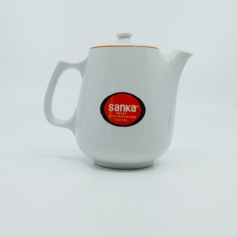 Vintage Ceramic Sanka Individual Single Serve Promotional Coffee Pot ...